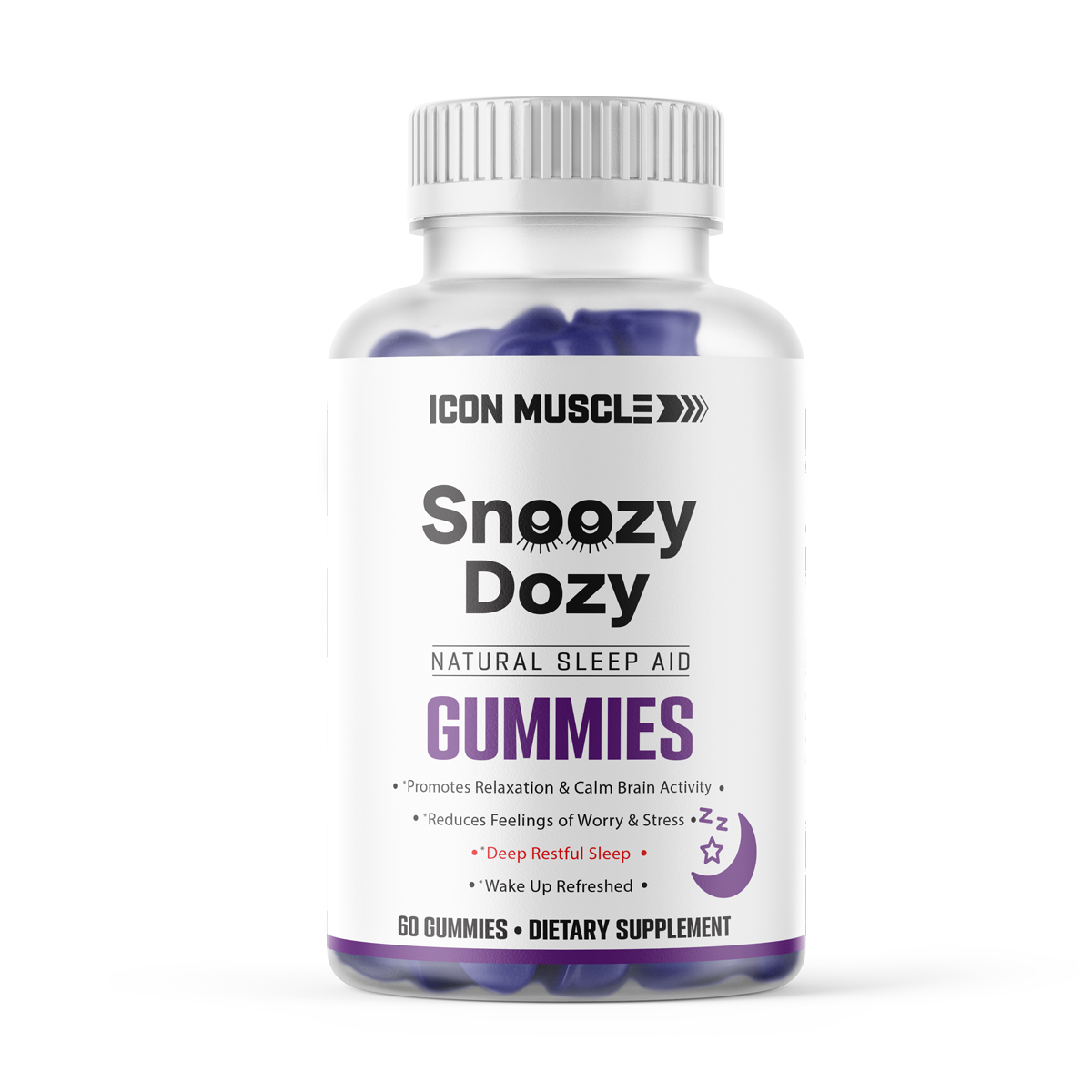Snoozy Dozy Sleep Aid Vegan Gummies – Icon Muscle